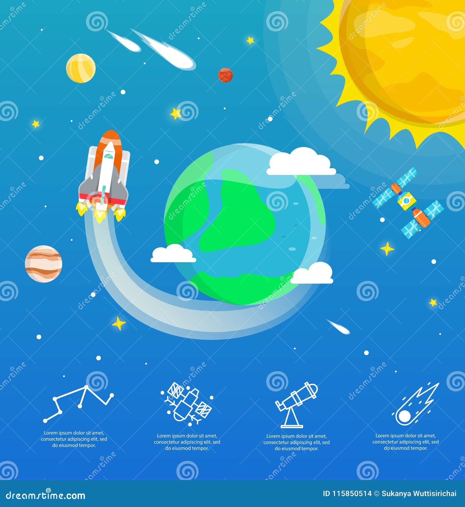 Earth Infographic Vector | CartoonDealer.com #70732015
