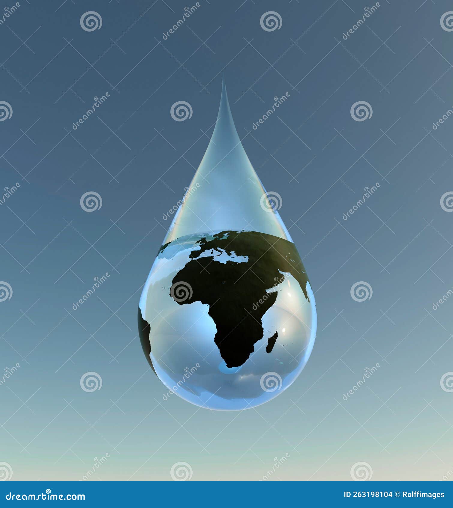 Earth inside water drop stock illustration. Illustration of awareness ...