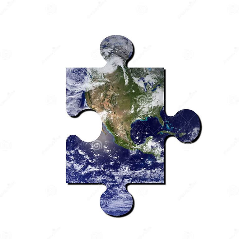 Earth jigsaw puzzle stock illustration. Illustration of green - 12933221