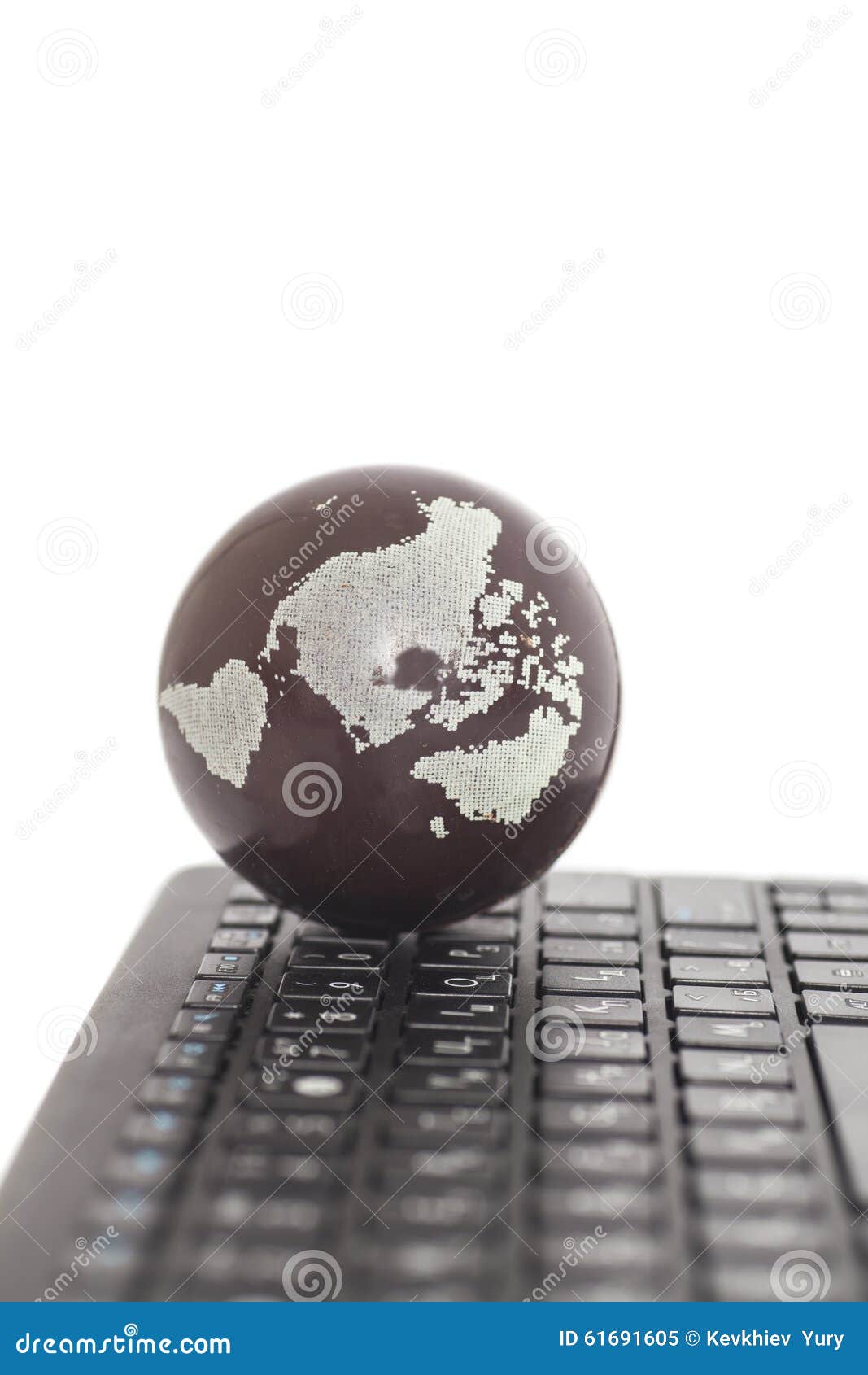 Earth on keyboard stock image. Image of connection, information - 61691605