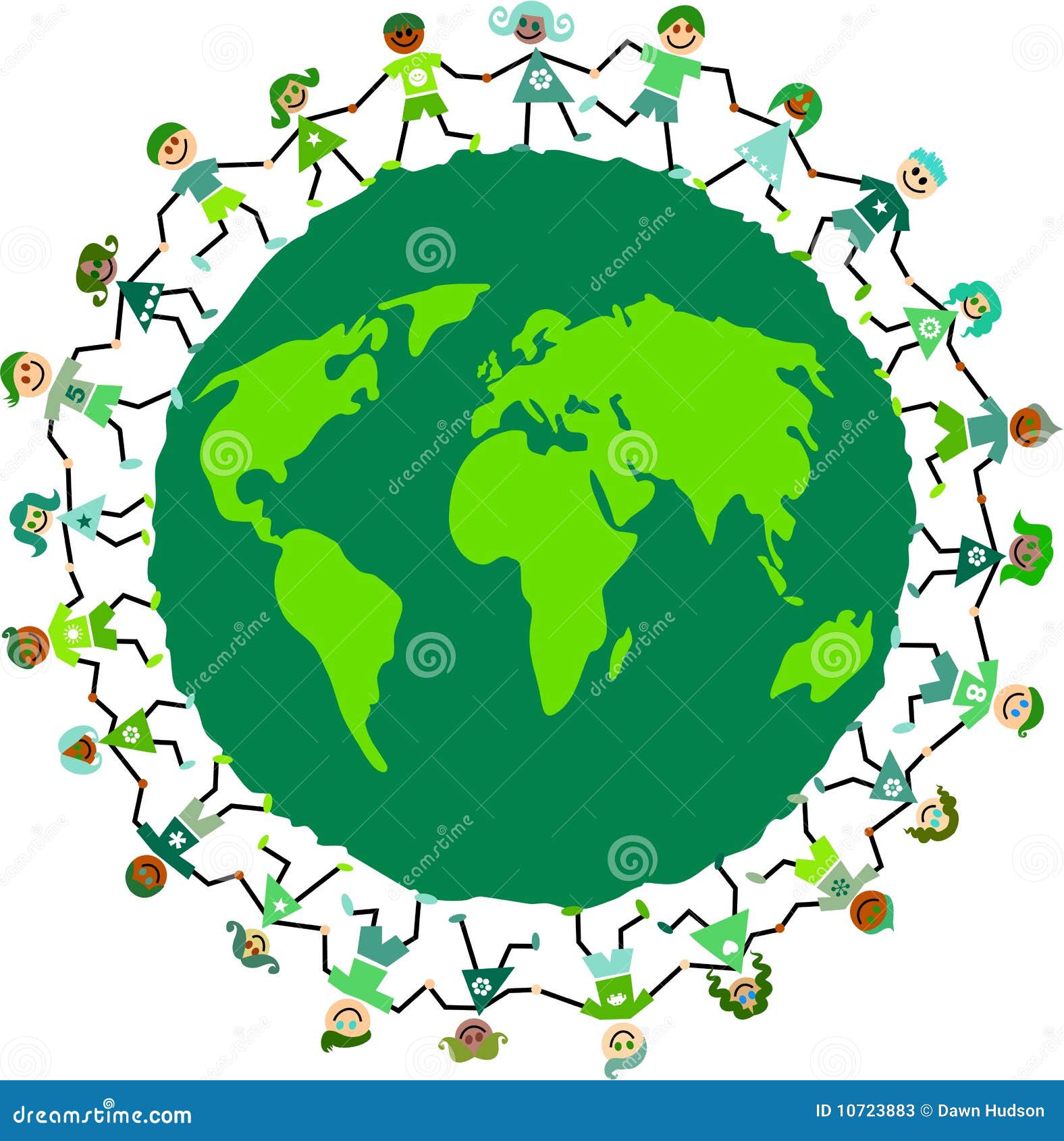 Earth Kids Cartoon Vector | CartoonDealer.com #10723883