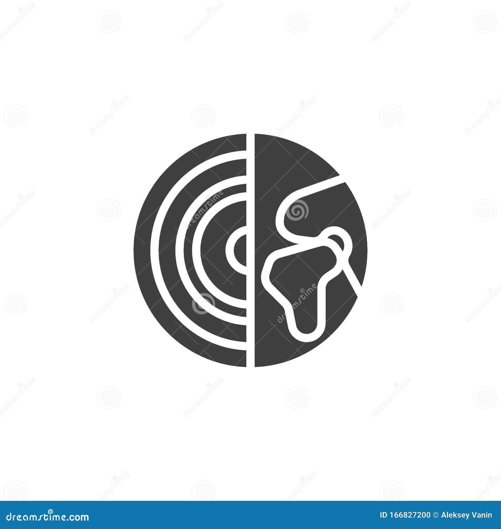 Earth layers vector icon stock vector. Illustration of globe - 166827200