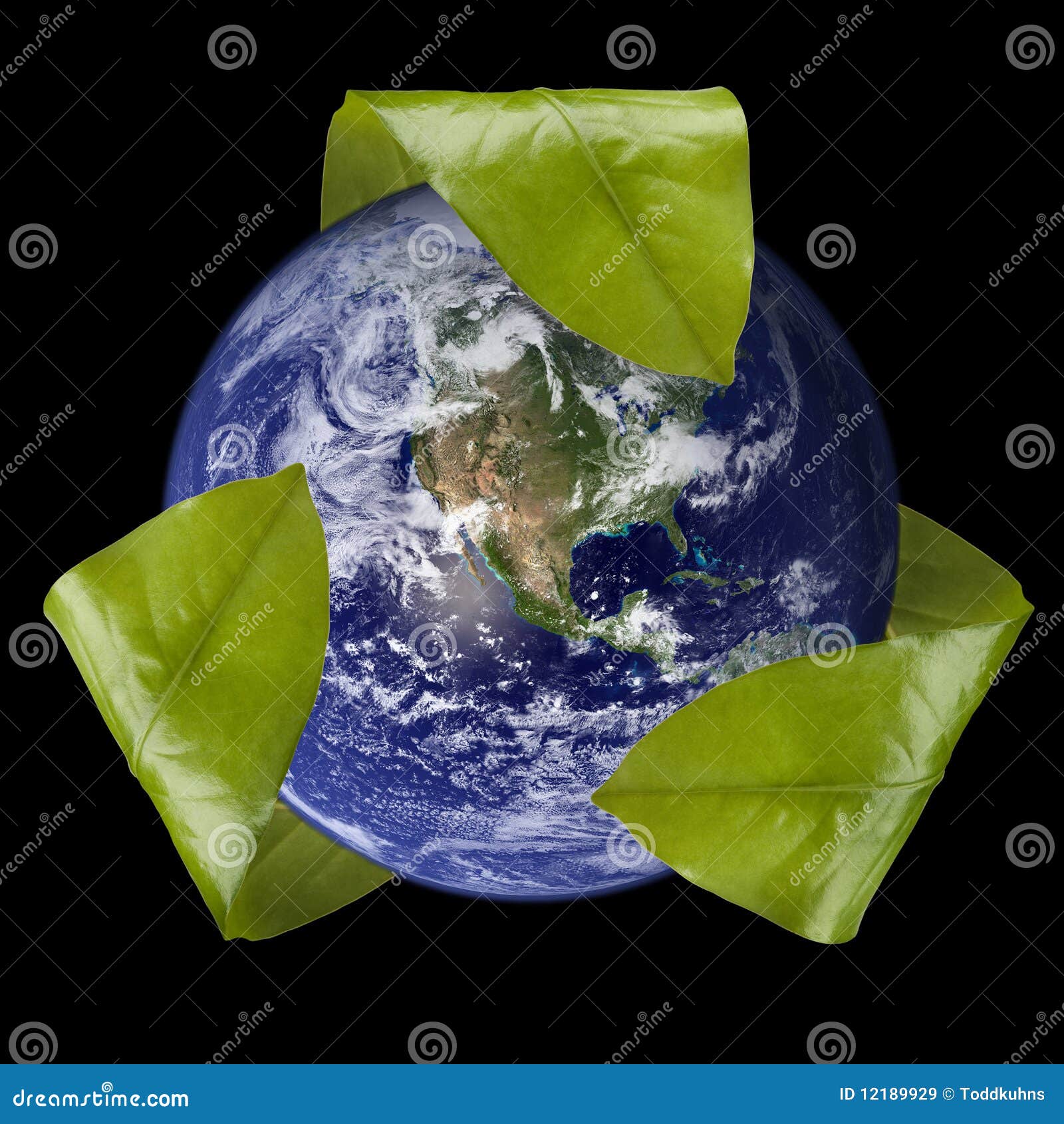 Earth with Leaf Recycle Symbol Stock Image - Image of icon, sign: 12189929