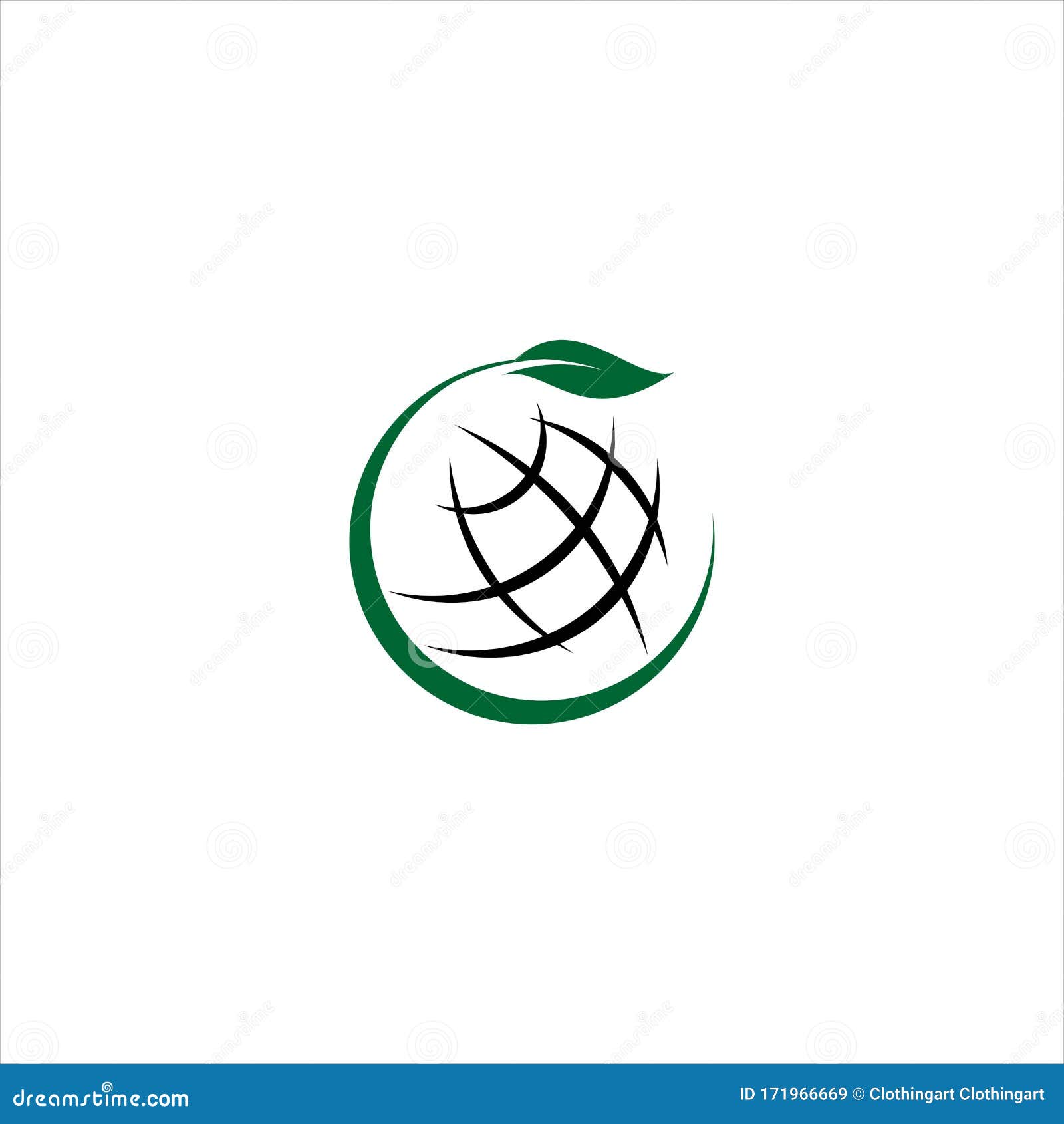 Earth and Leaf Vector Logo Modern Graphic Stock Vector - Illustration ...