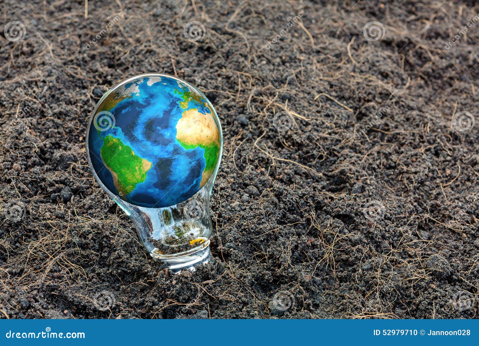Earth in light bulb stock illustration. Illustration of innovation ...