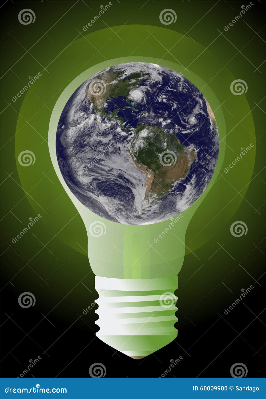 Earth in light bulb stock illustration. Illustration of electric - 60009900