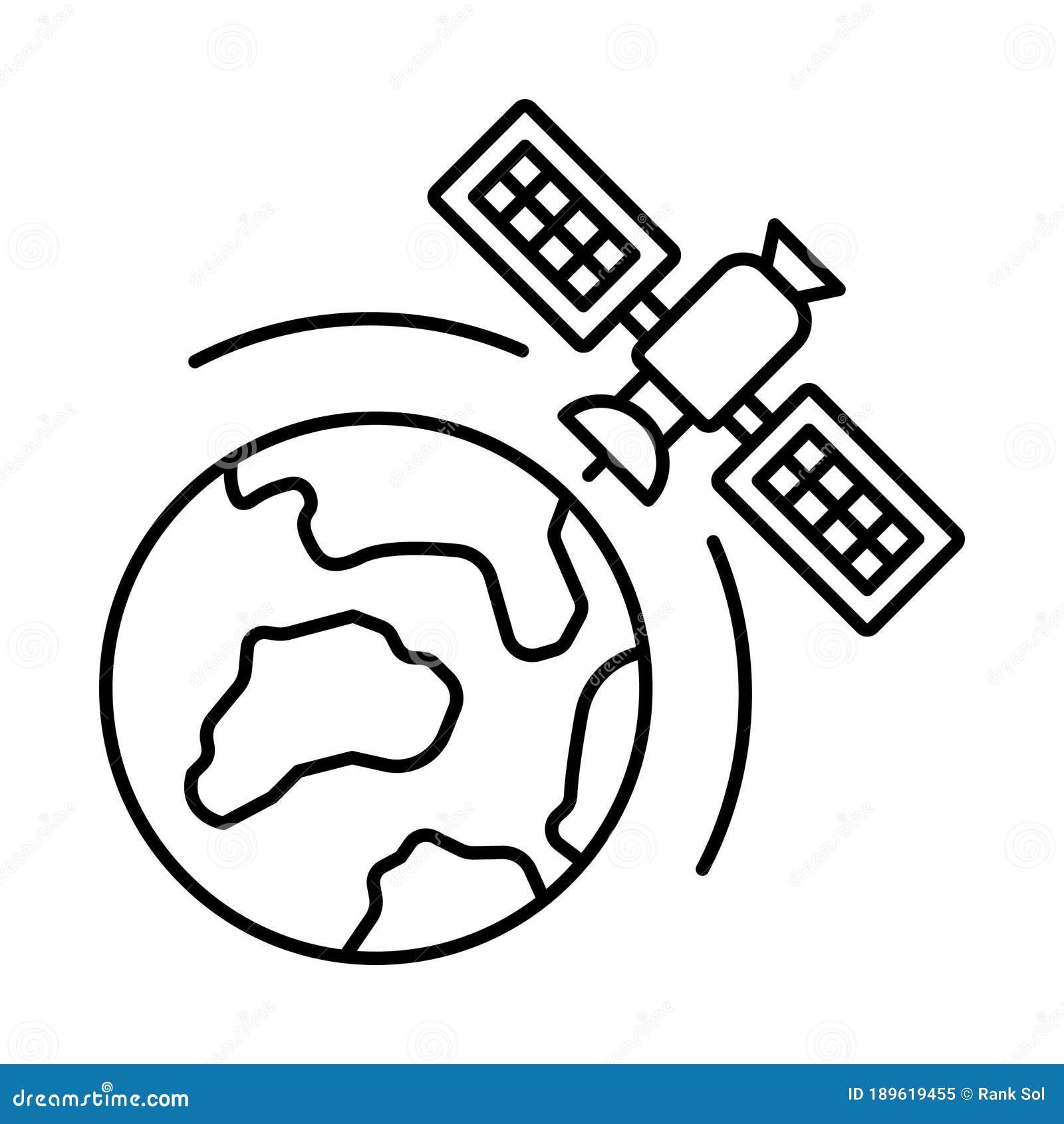 Earth Line Style Vector Icon Which Can Easily Modify or Edit Stock ...