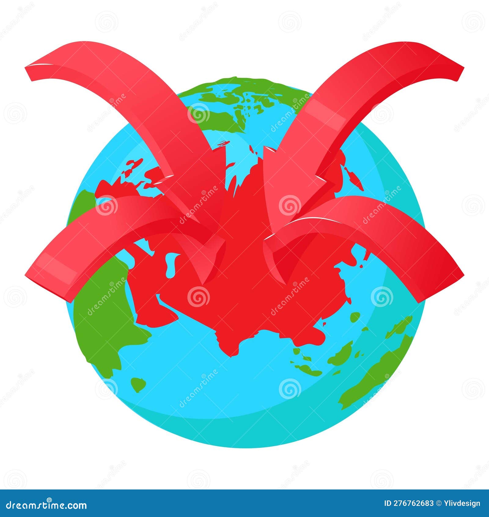Earth Location Icon Isometric Vector. Planet Earth Globe with Red ...