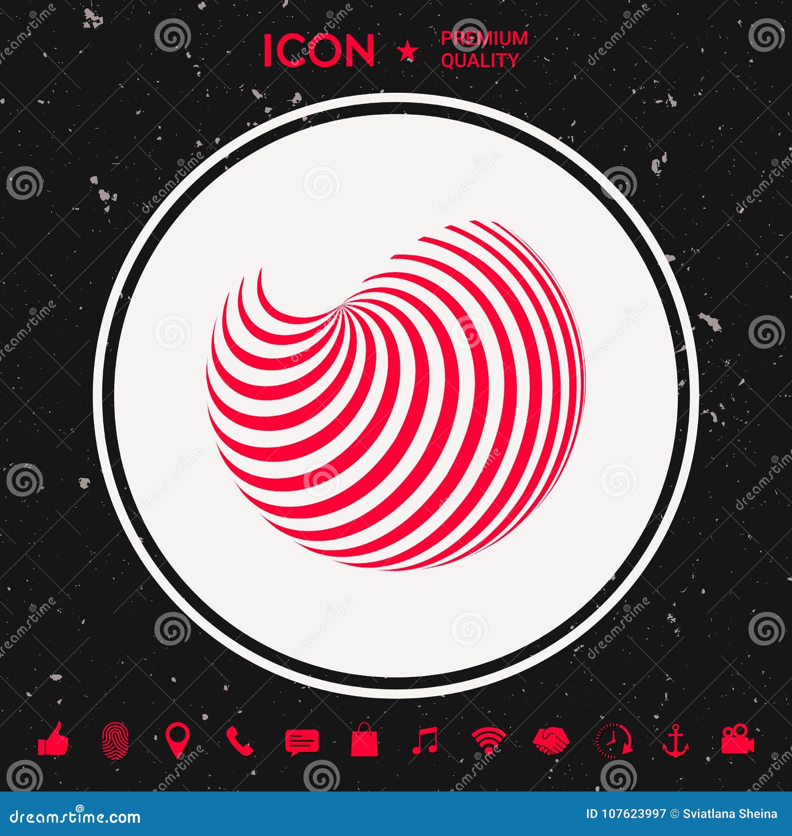 Earth Logo Design with Elegant Stripes Stock Vector - Illustration of ...