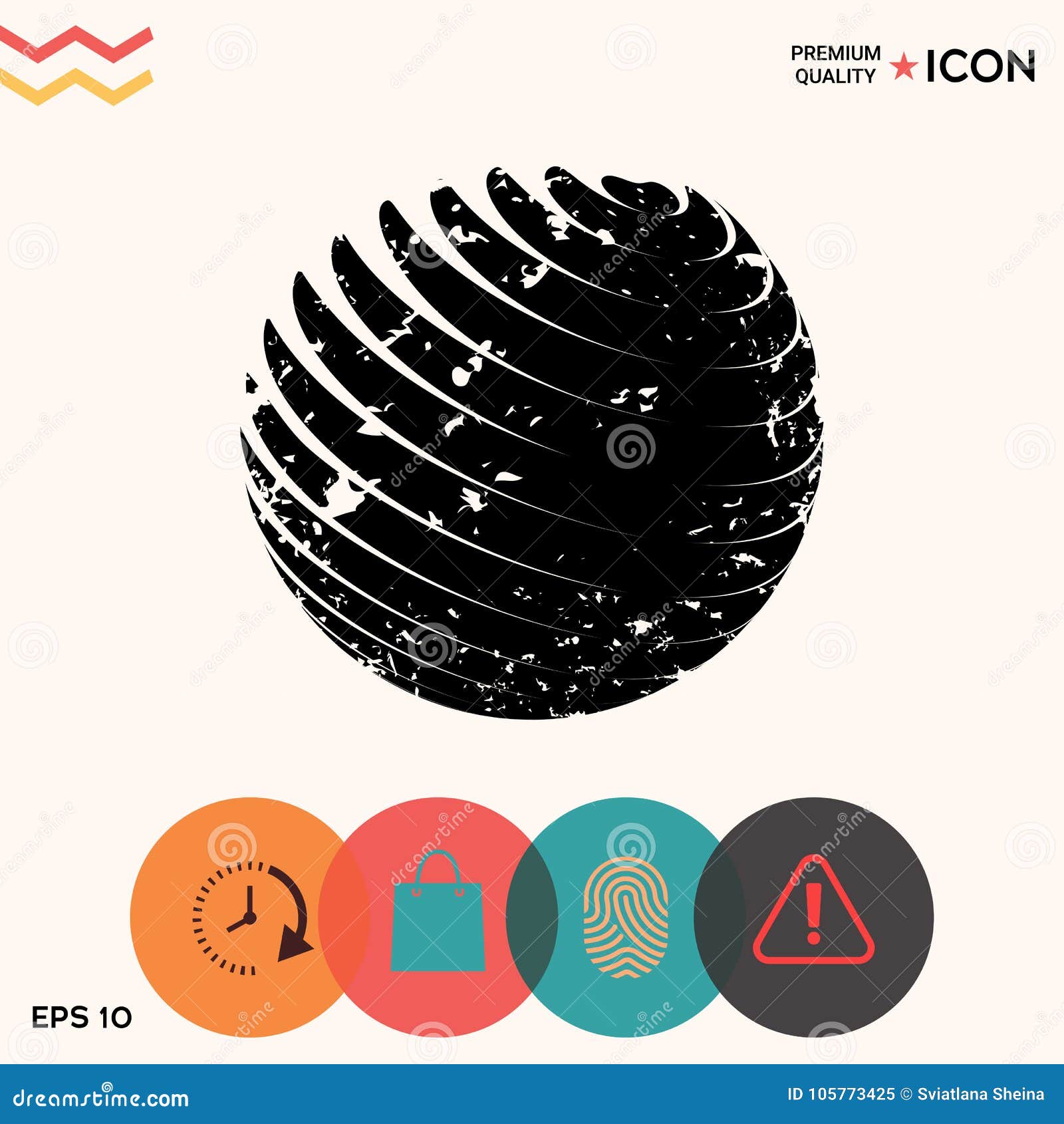 Earth Logo Design with Grunge Effect Stock Vector - Illustration of ...