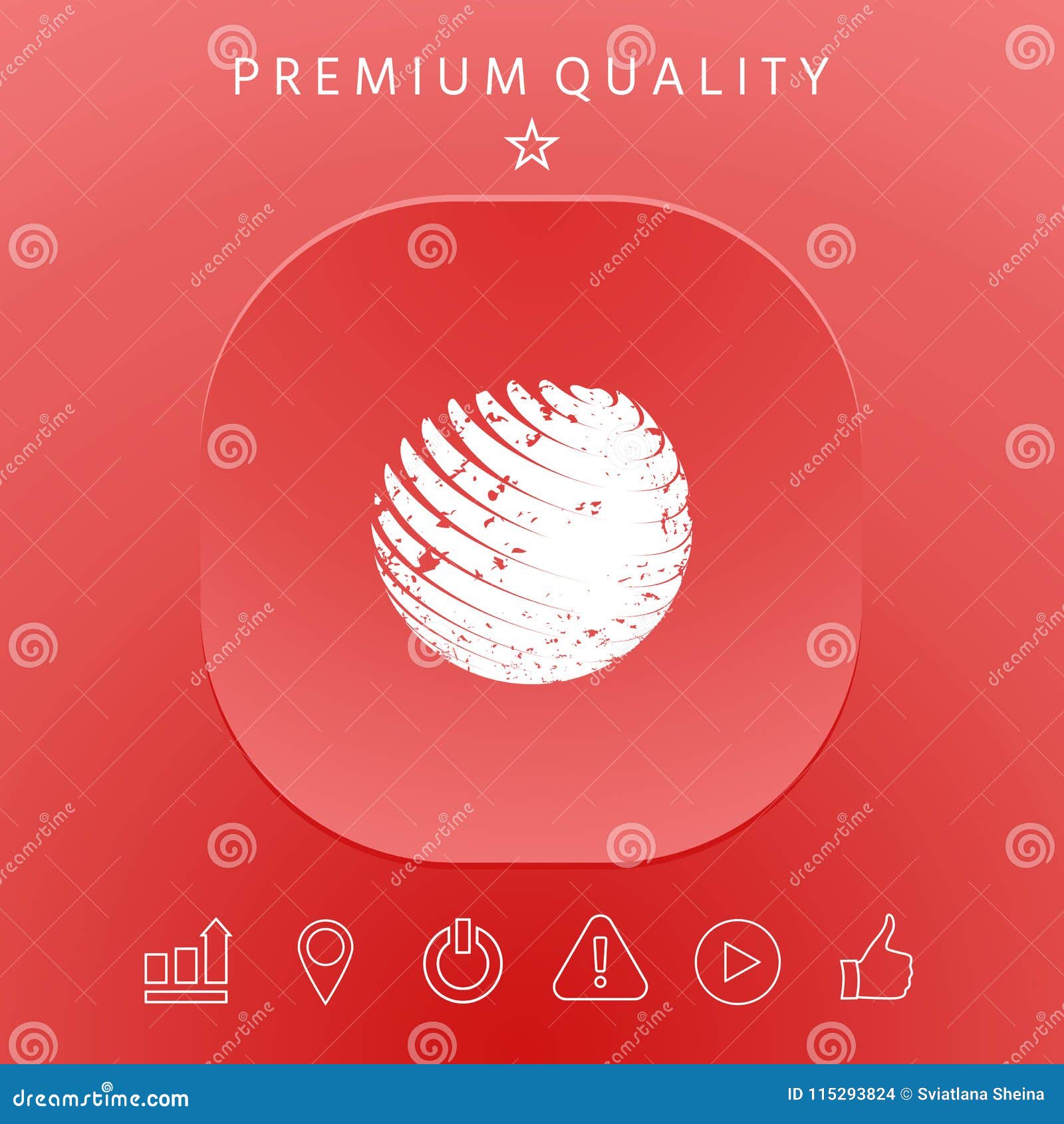 Earth Logo Design with Grunge Effect Stock Vector - Illustration of ...