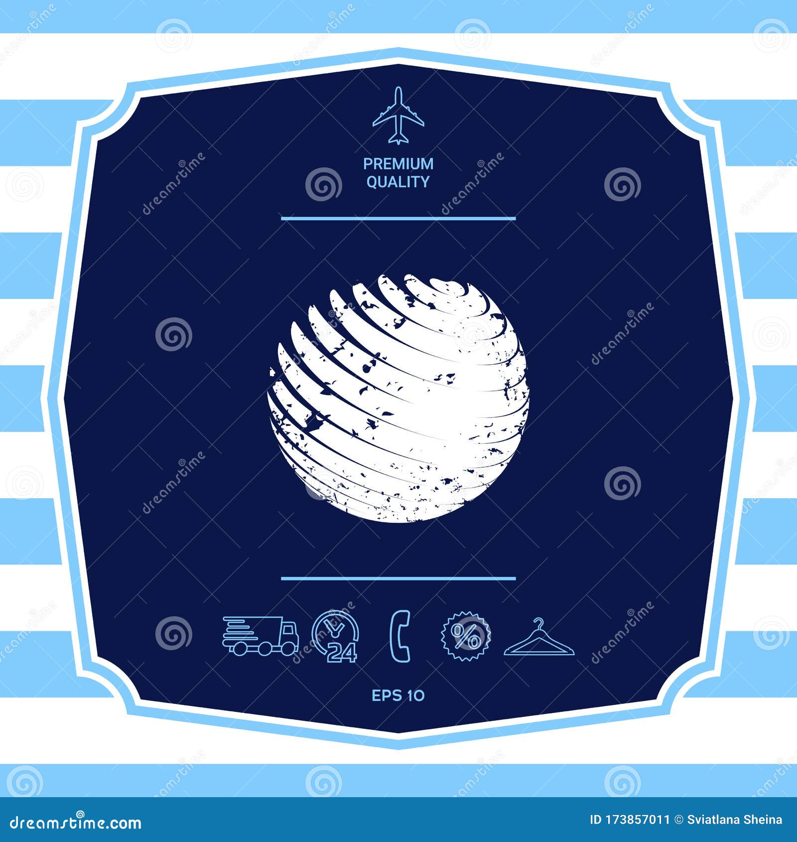 Earth Logo Design with Grunge Effect. Graphic Elements for Your Design ...