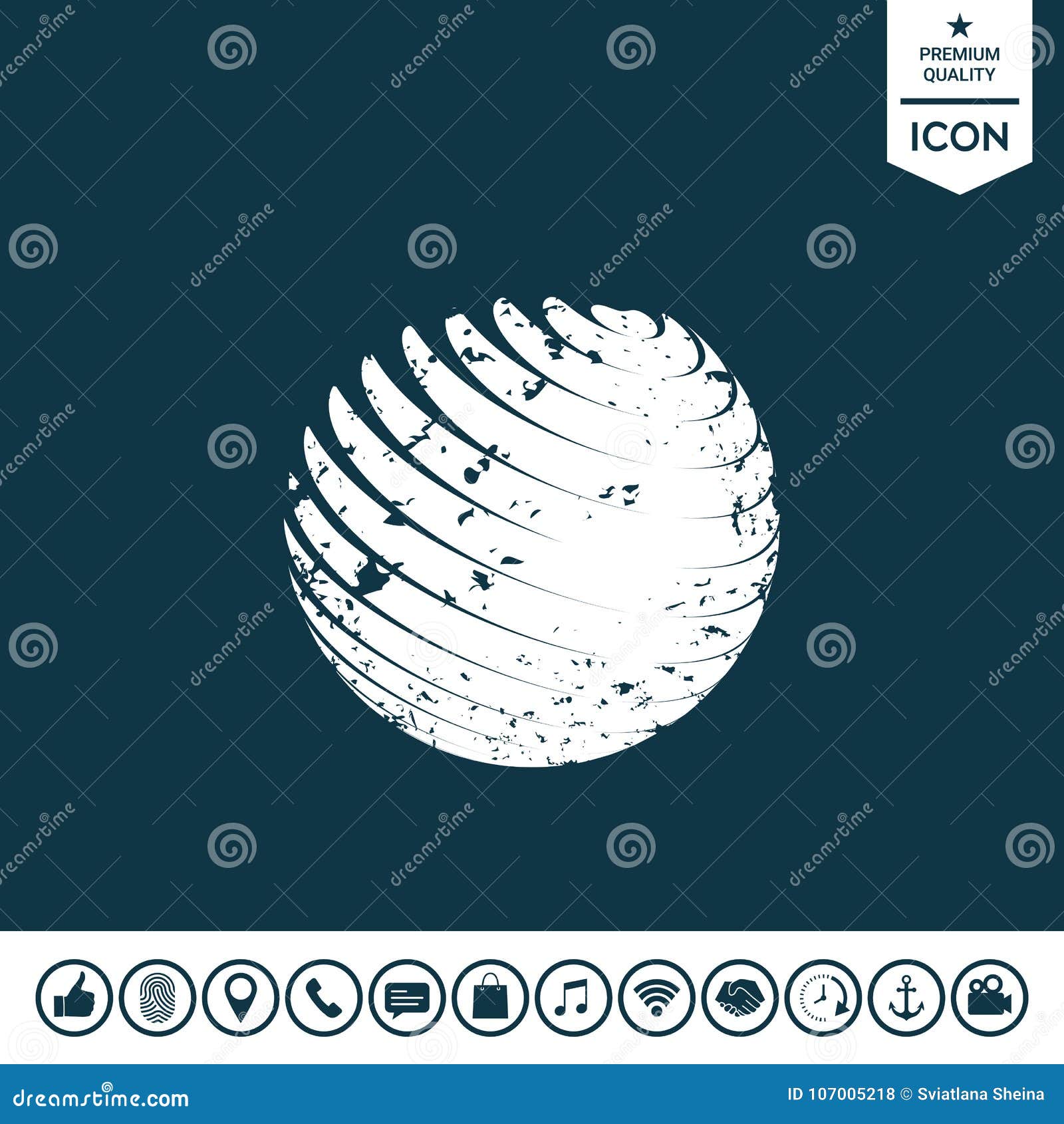 Earth Logo Design with Grunge Effect Stock Vector - Illustration of ...