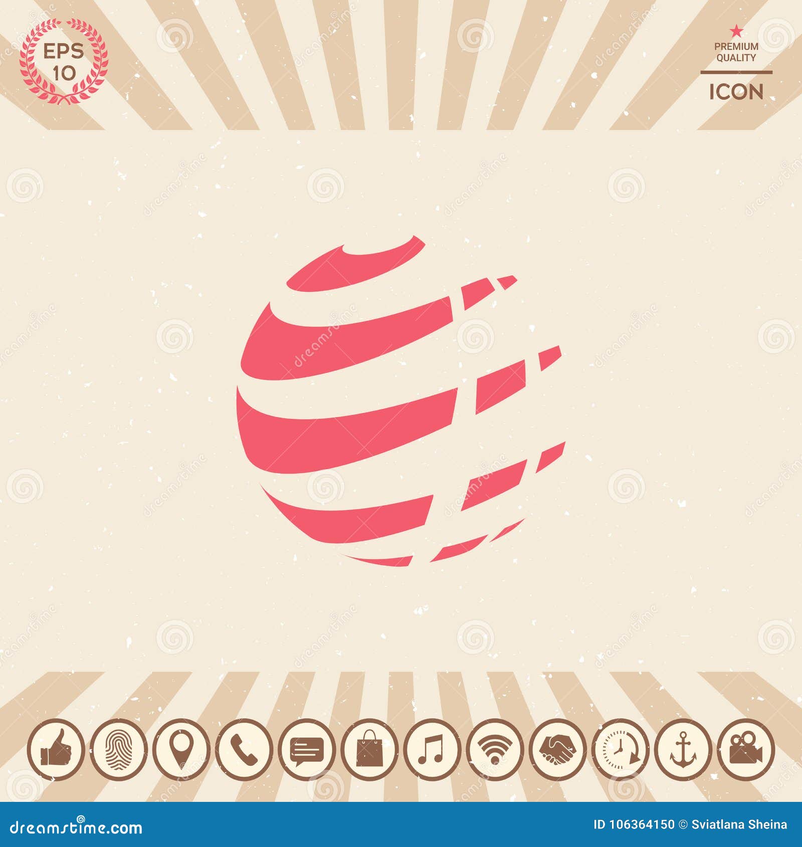 Earth logo design symbol stock vector. Illustration of pictogram ...