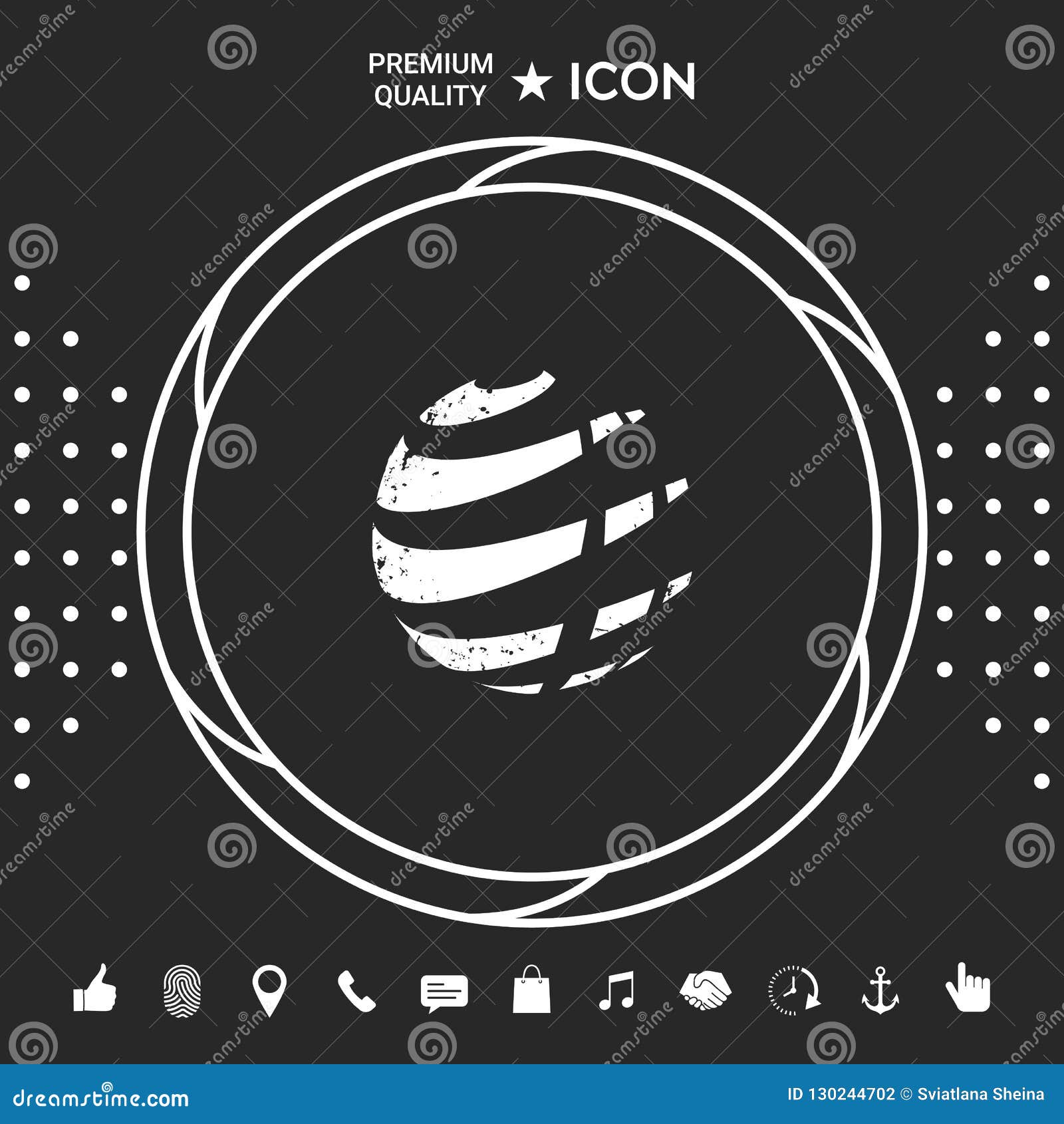 Earth Logo with Grunge Effect Stock Vector - Illustration of collection ...