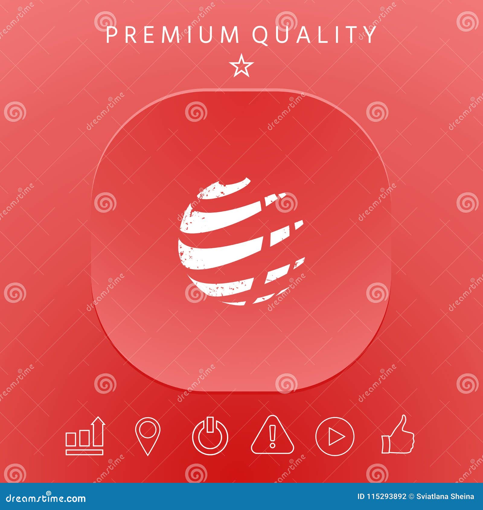 Earth Logo with Grunge Effect Stock Vector - Illustration of abstract ...