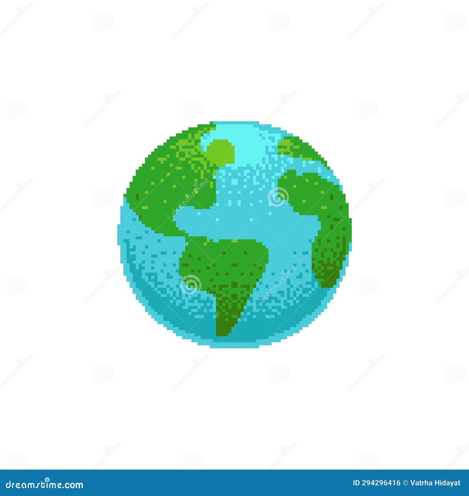 Earth Logo Icon in Pixel Art Stock Vector - Illustration of sphere ...