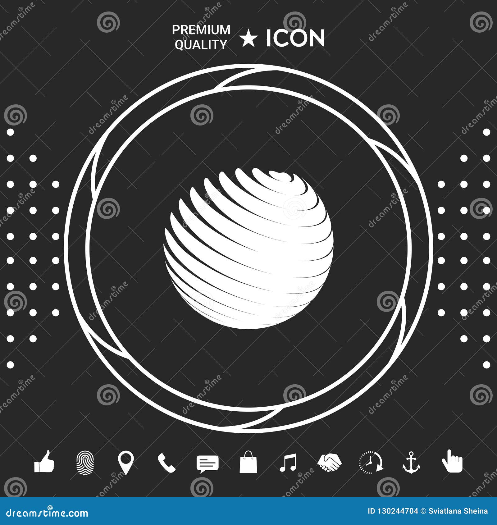 Earth logo symbol stock vector. Illustration of planet - 130244704