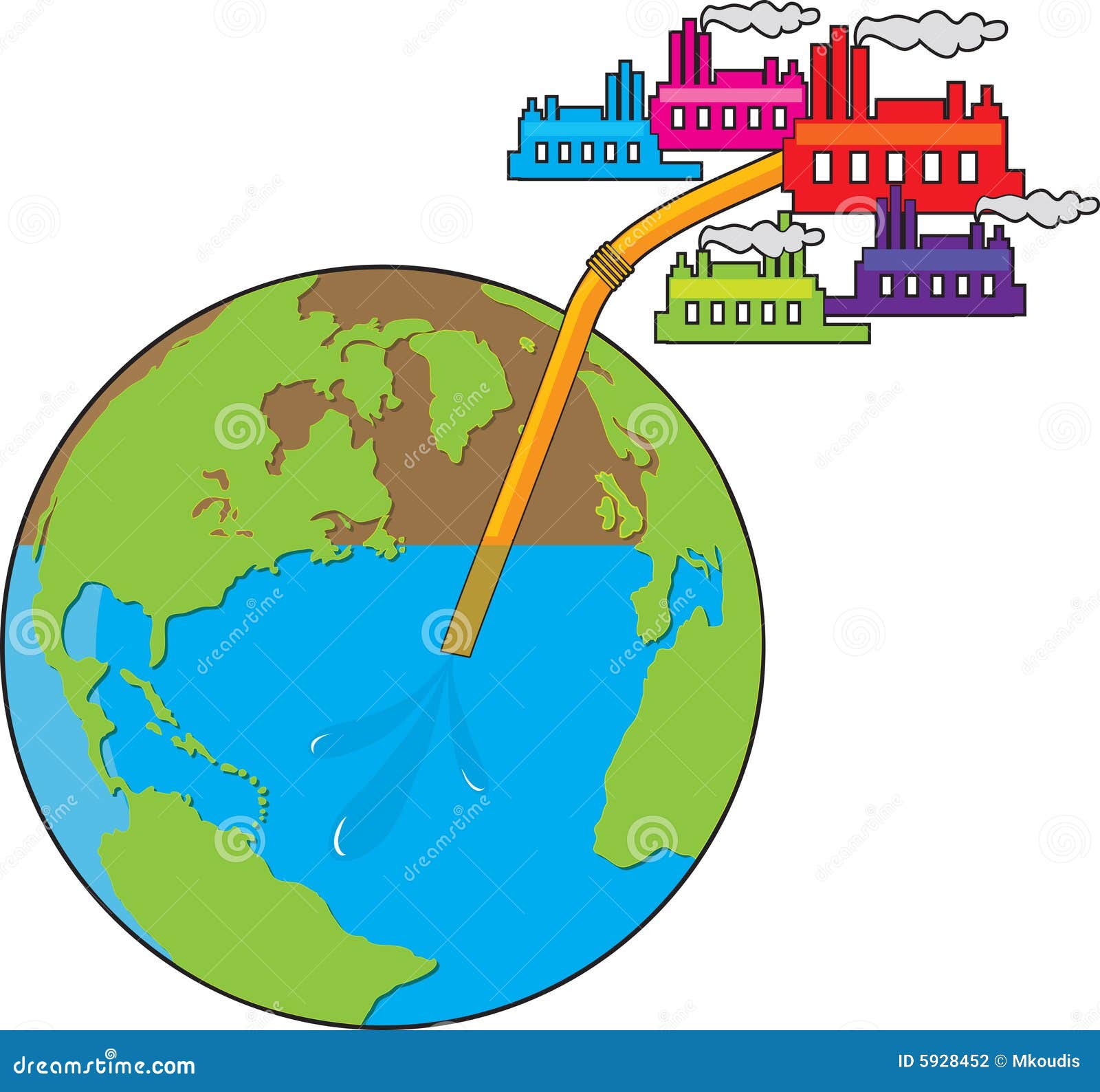 Earth Losing Water stock vector. Illustration of travel - 5928452