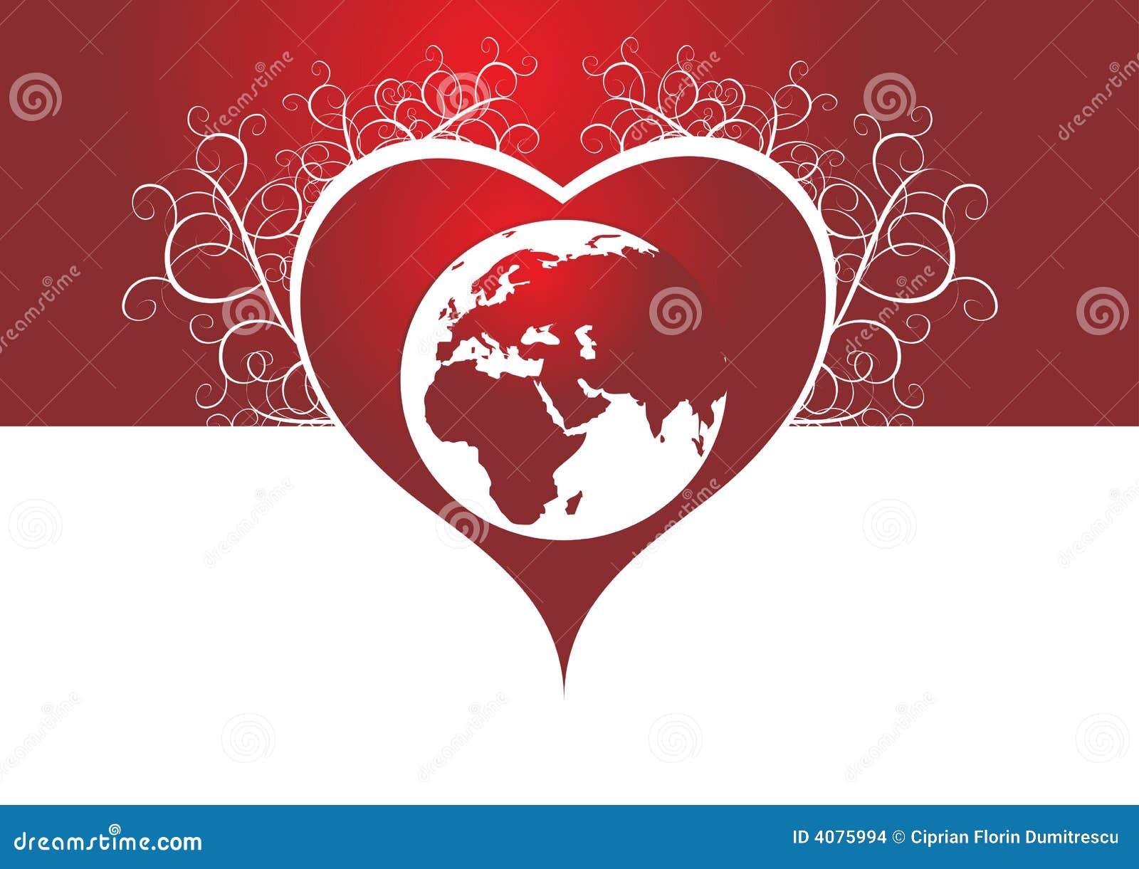 Earth love stock vector. Illustration of symbol, spring - 4075994