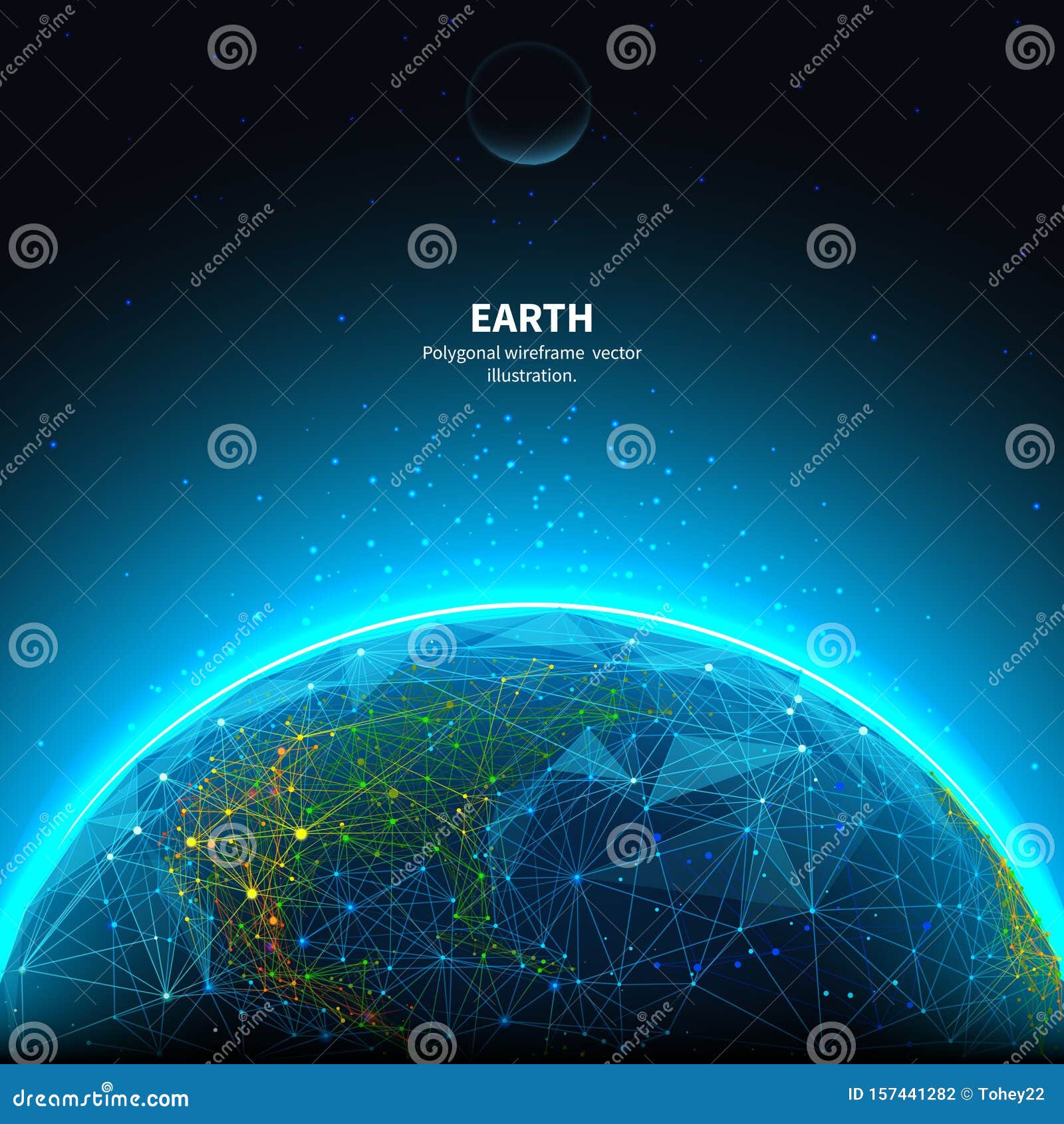 Earth Low Poly Art Illustration Stock Vector - Illustration of network ...