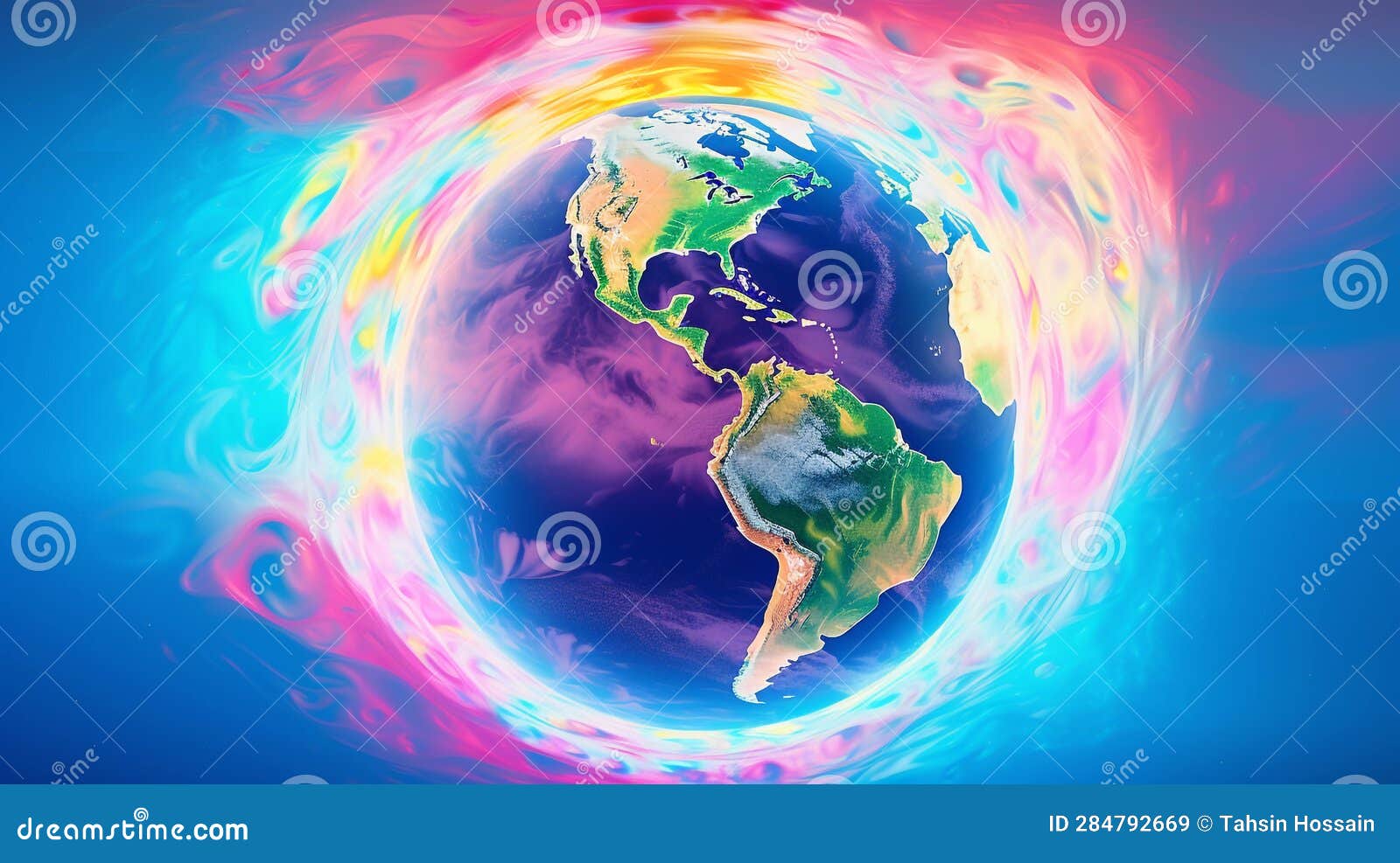 Earth Magnetic Field Scientific Vector Illustration Diagram - South ...