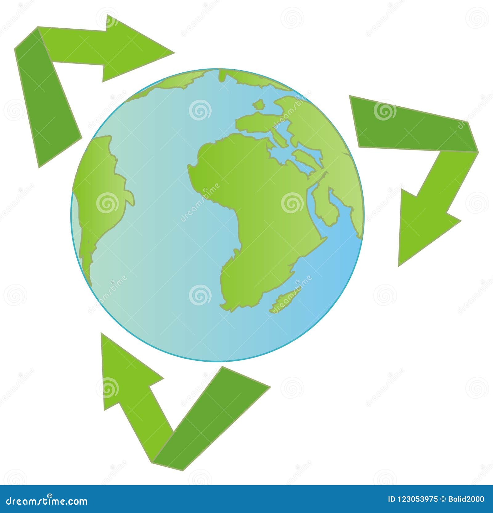 Planet and arrows stock illustration. Illustration of universe - 123053975