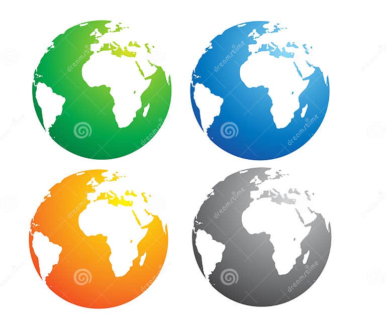 Earth map stock vector. Illustration of atlas, gradient - 4422125