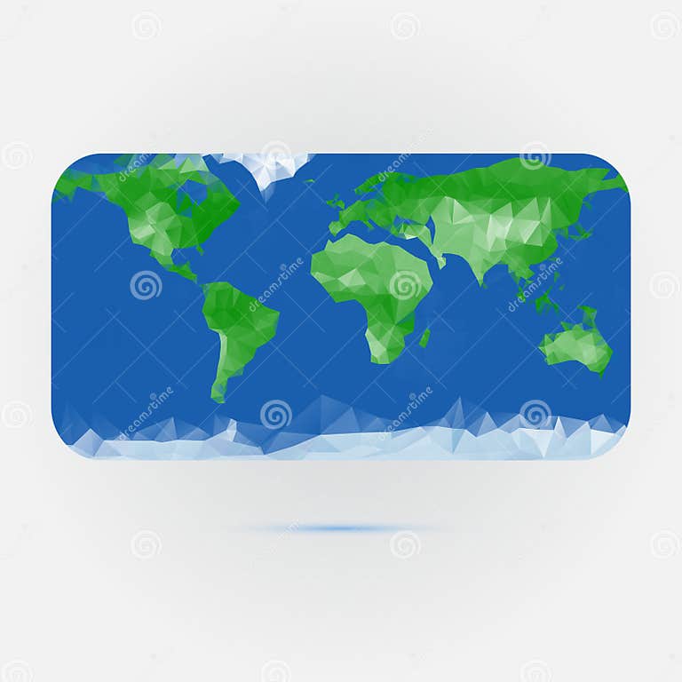Earth Map Made with Triangles Stock Vector - Illustration of geography ...