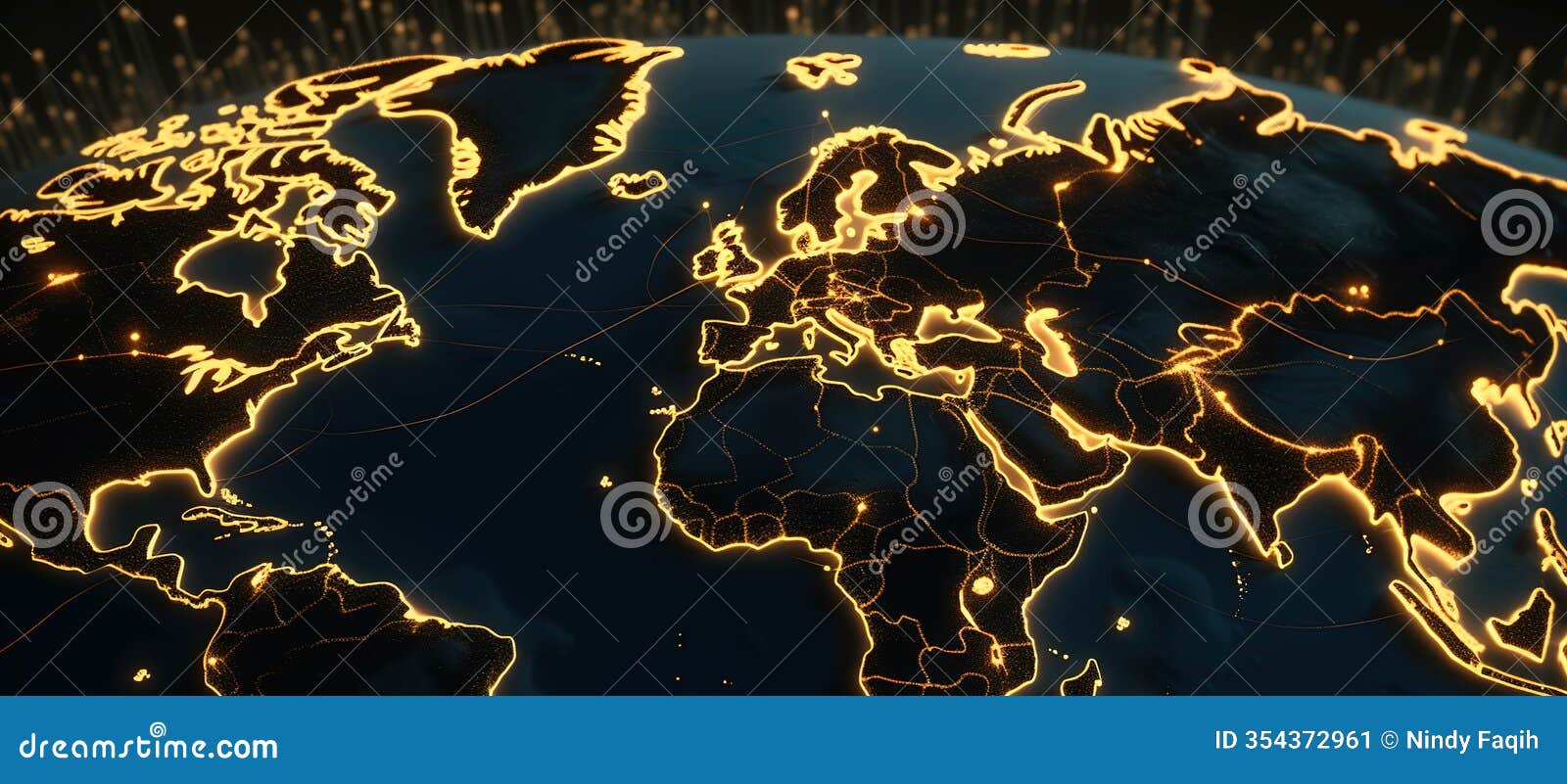 Earth Map Network Background, World, Continent, Stock Illustration ...