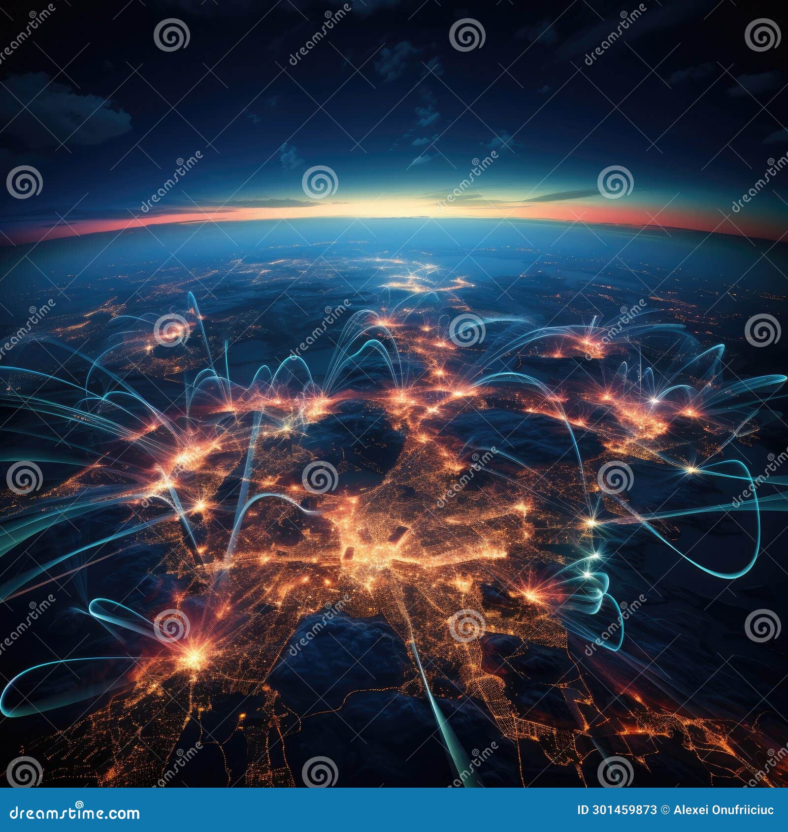 Earth Map from Space. Europe Map from Space Stock Image - Image of land ...