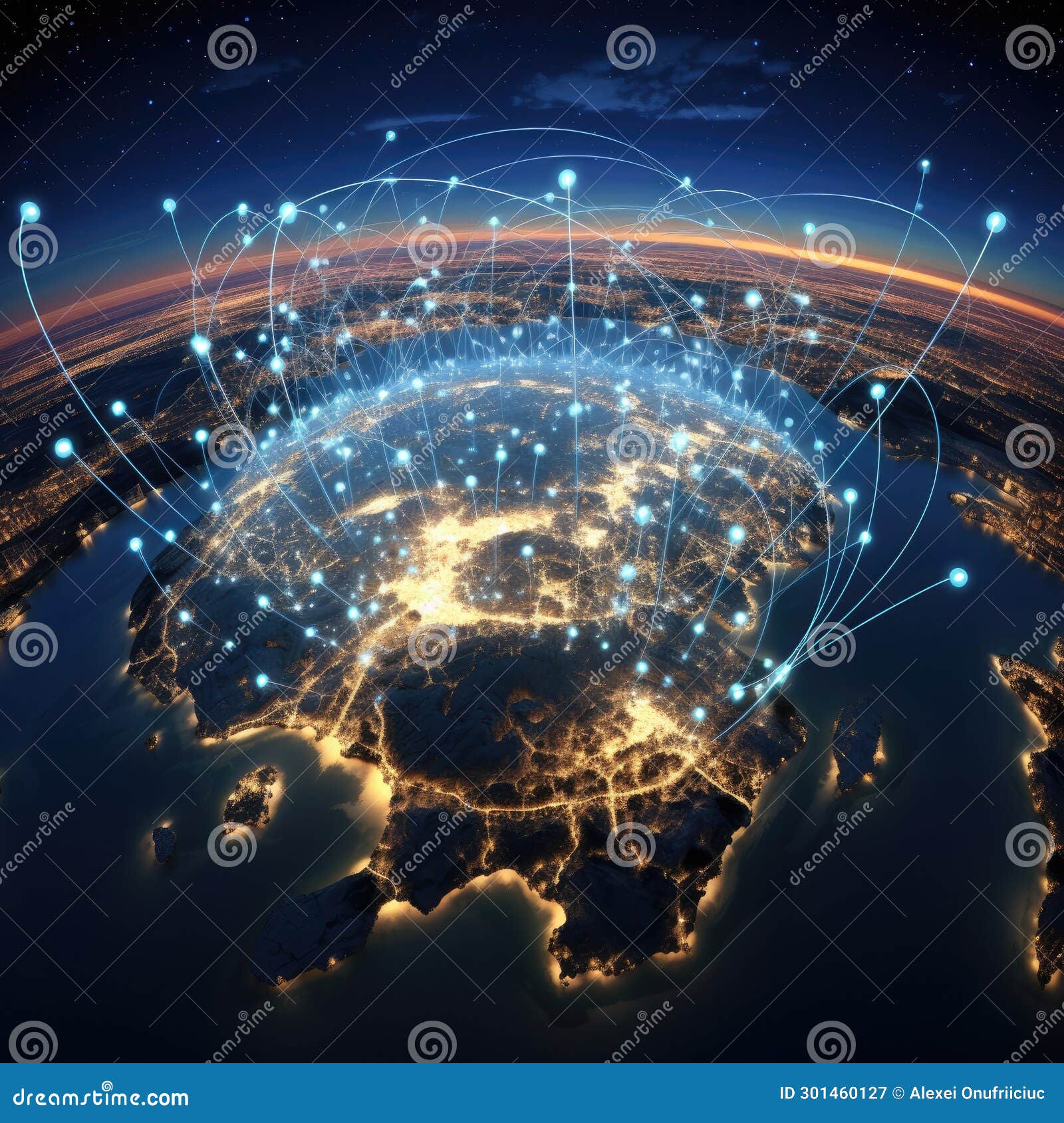 Earth Map from Space. Europe Map from Space Stock Image - Image of ...