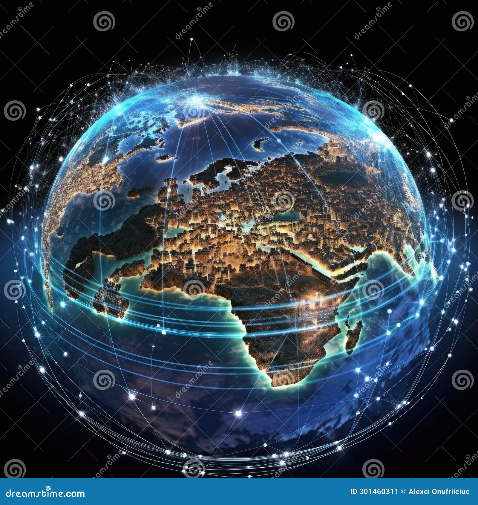 Earth Map from Space. Europe Map from Space Stock Image - Image of ...
