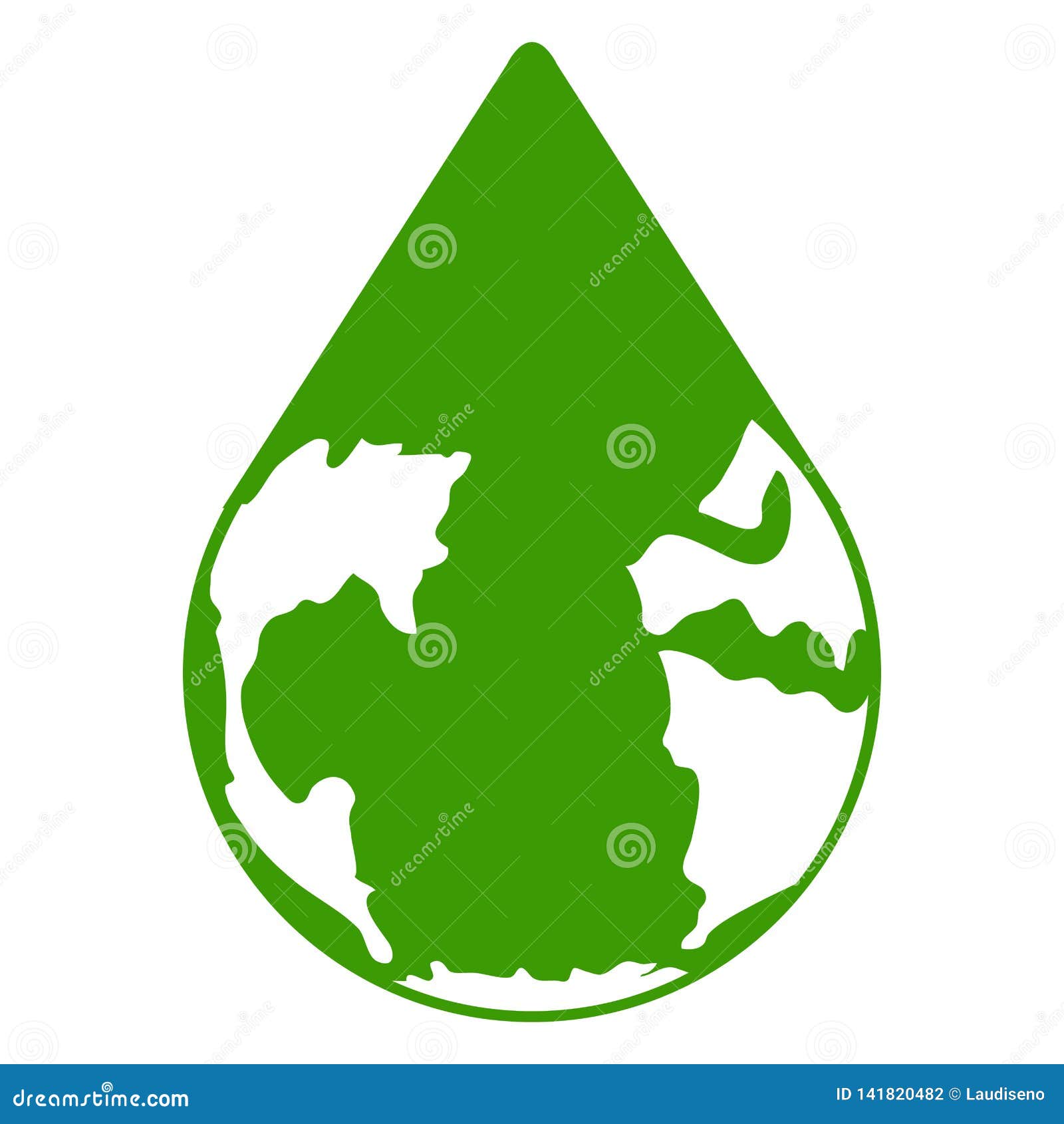 Earth map in a water drop stock vector. Illustration of natural - 141820482