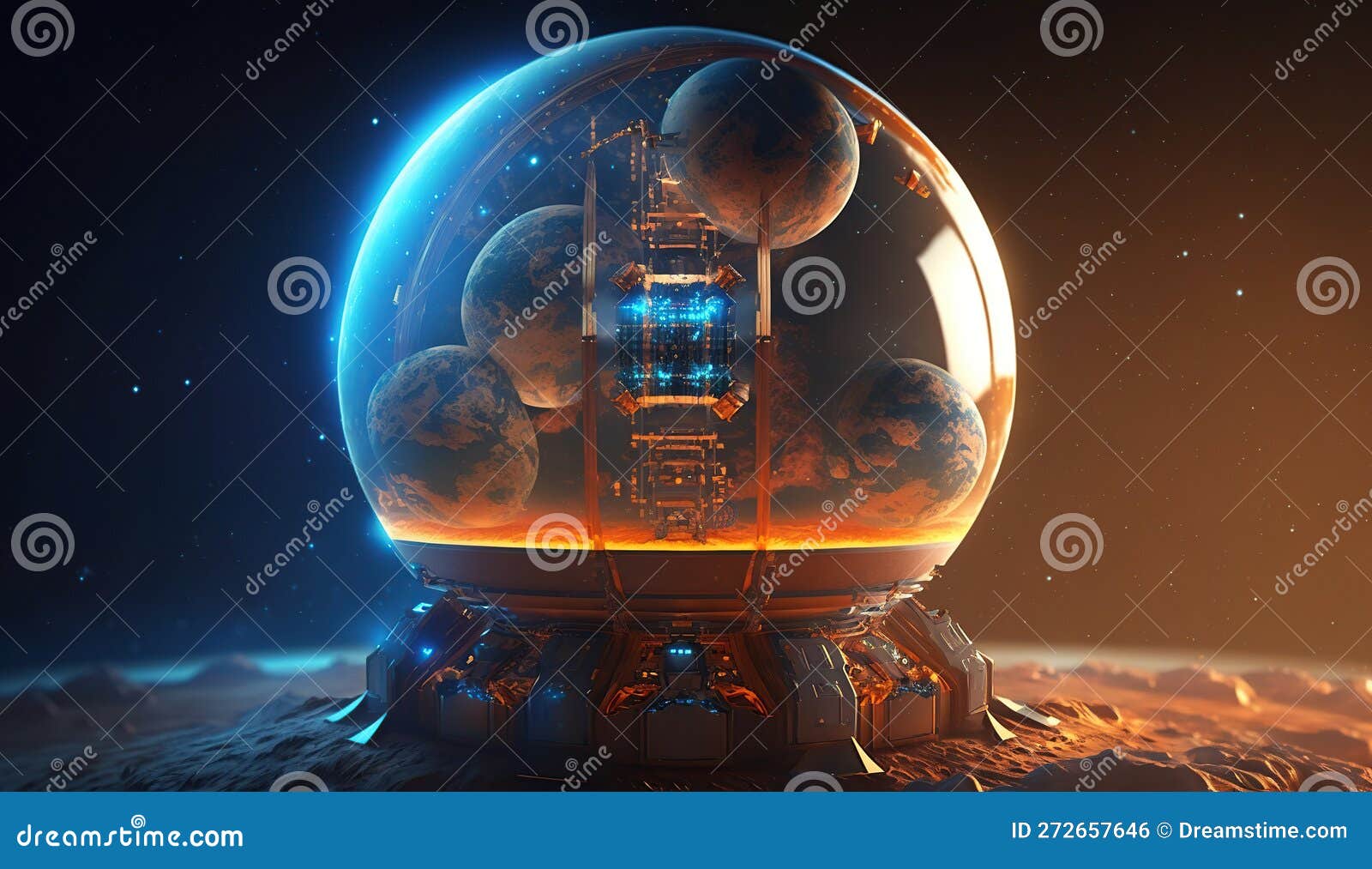 Space Civilization Set Sketch Monochrome Vector Illustration ...