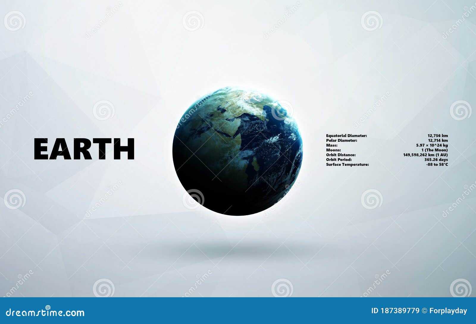 Earth. Minimalistic style stock illustration. Illustration of astronomy ...