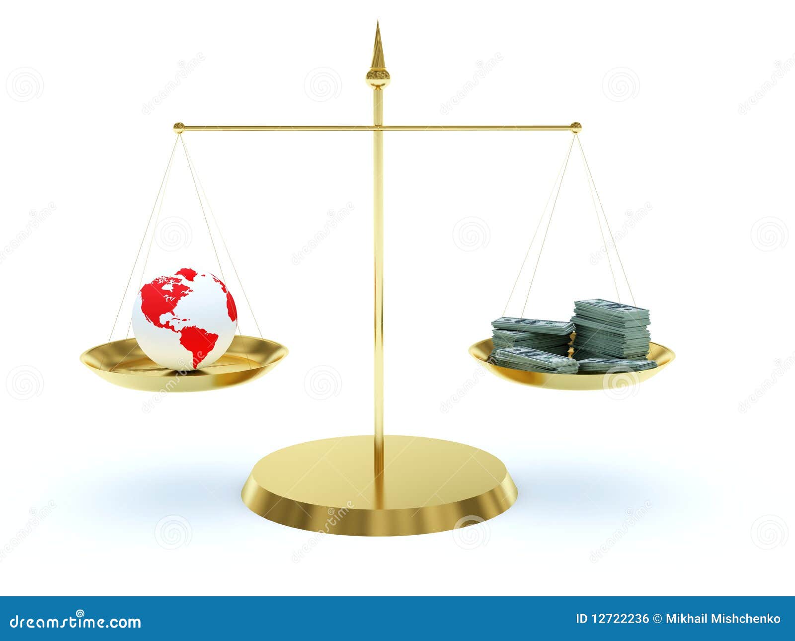 Earth and money stock illustration. Illustration of globe - 12722236