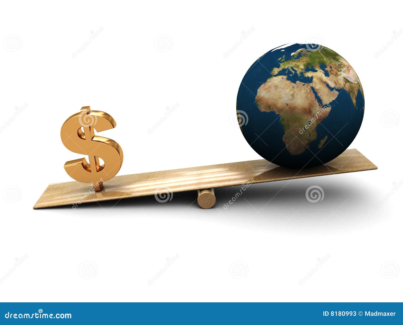 Earth and money stock illustration. Illustration of scale - 8180993