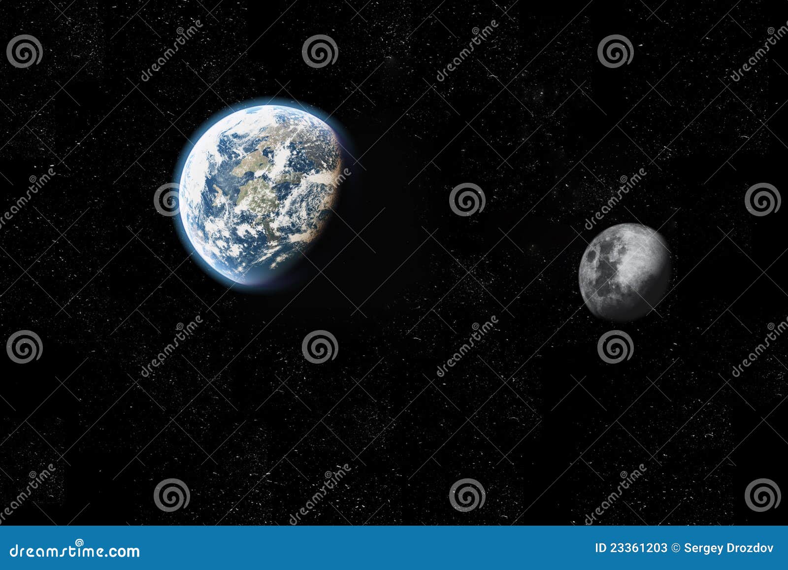 Earth And Moon Picture. Image: 23361203