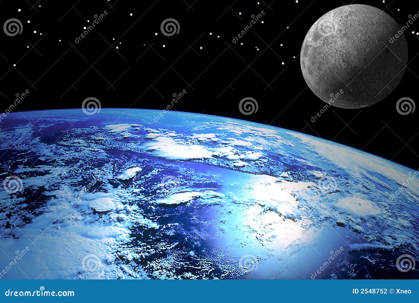 Sun, Earth And Moon Alignment During Lunar Eclipse Royalty-Free Stock ...