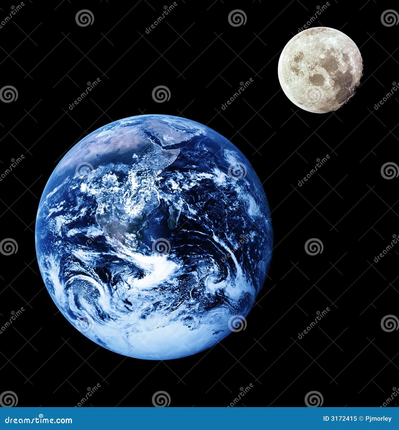 Earth and Moon stock image. Image of geographical, earth - 3172415