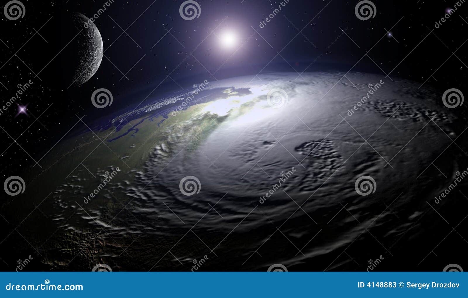 Sun, Earth And Moon Alignment During Lunar Eclipse Royalty-Free Stock ...