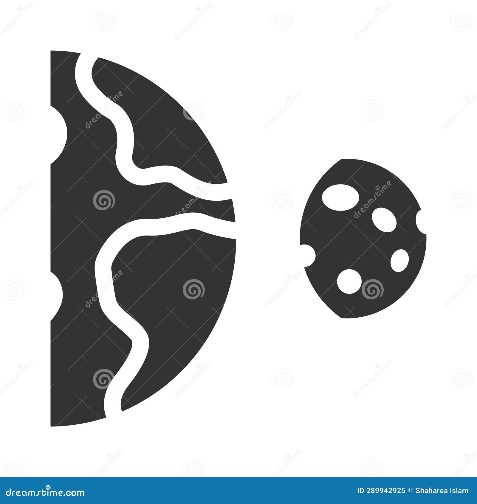 Earth moon orbit Icon stock vector. Illustration of earth - 289942925