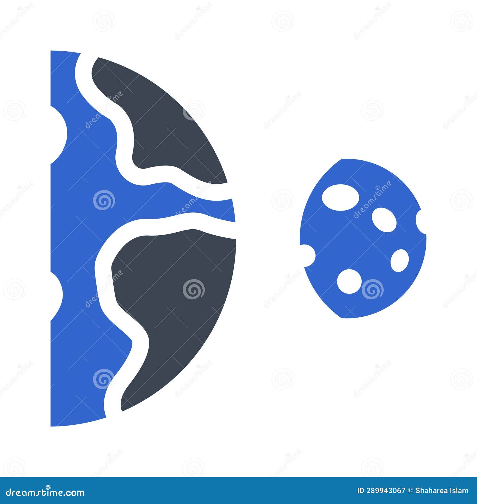 Earth moon orbit Icon stock illustration. Illustration of earth - 289943067