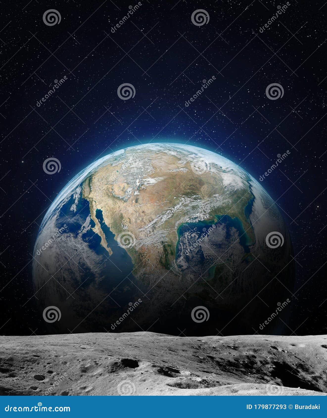 Earth From Moonscape Royalty-Free Stock Photography | CartoonDealer.com ...