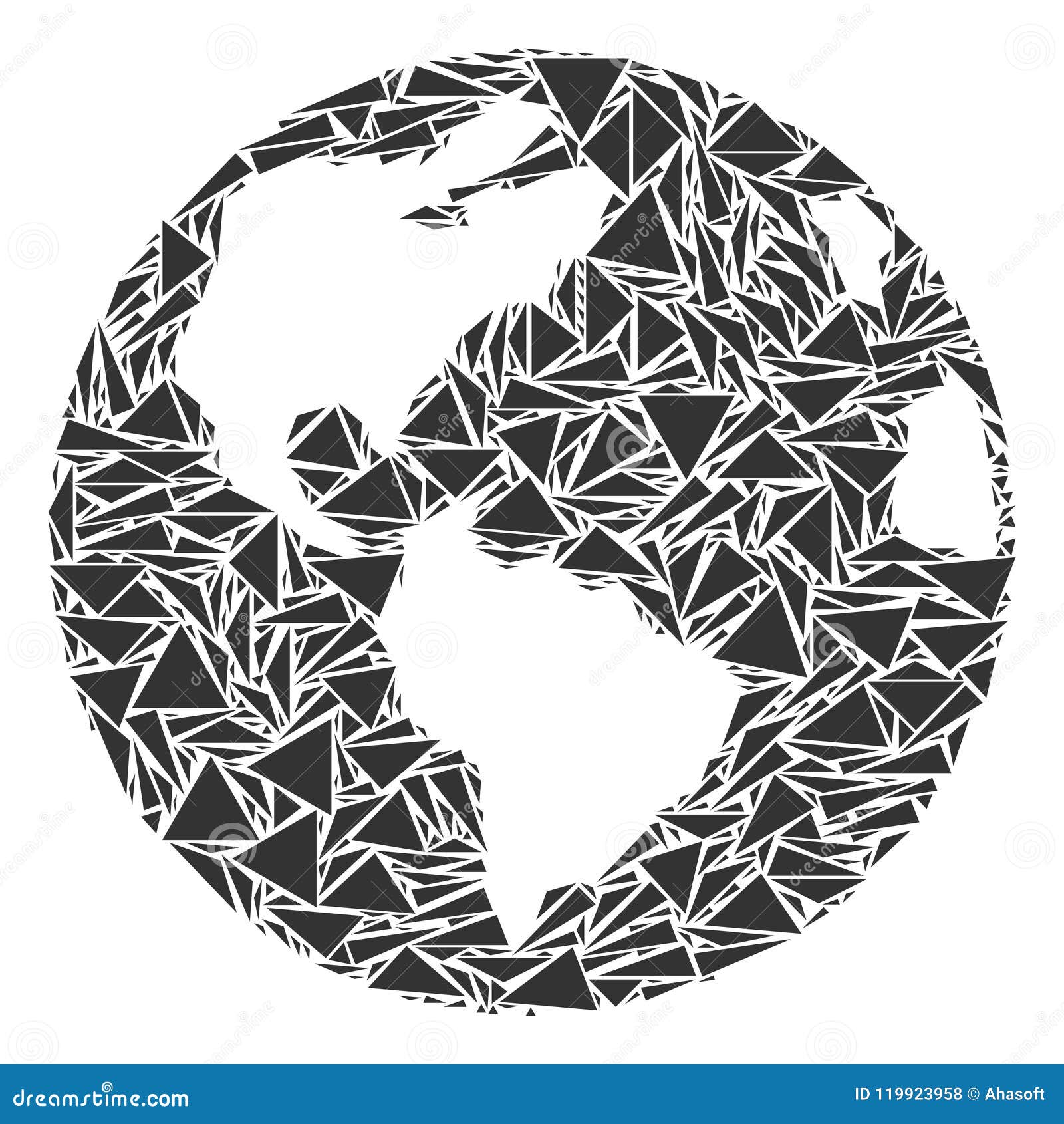Earth Collage Of Triangles Vector Illustration | CartoonDealer.com ...