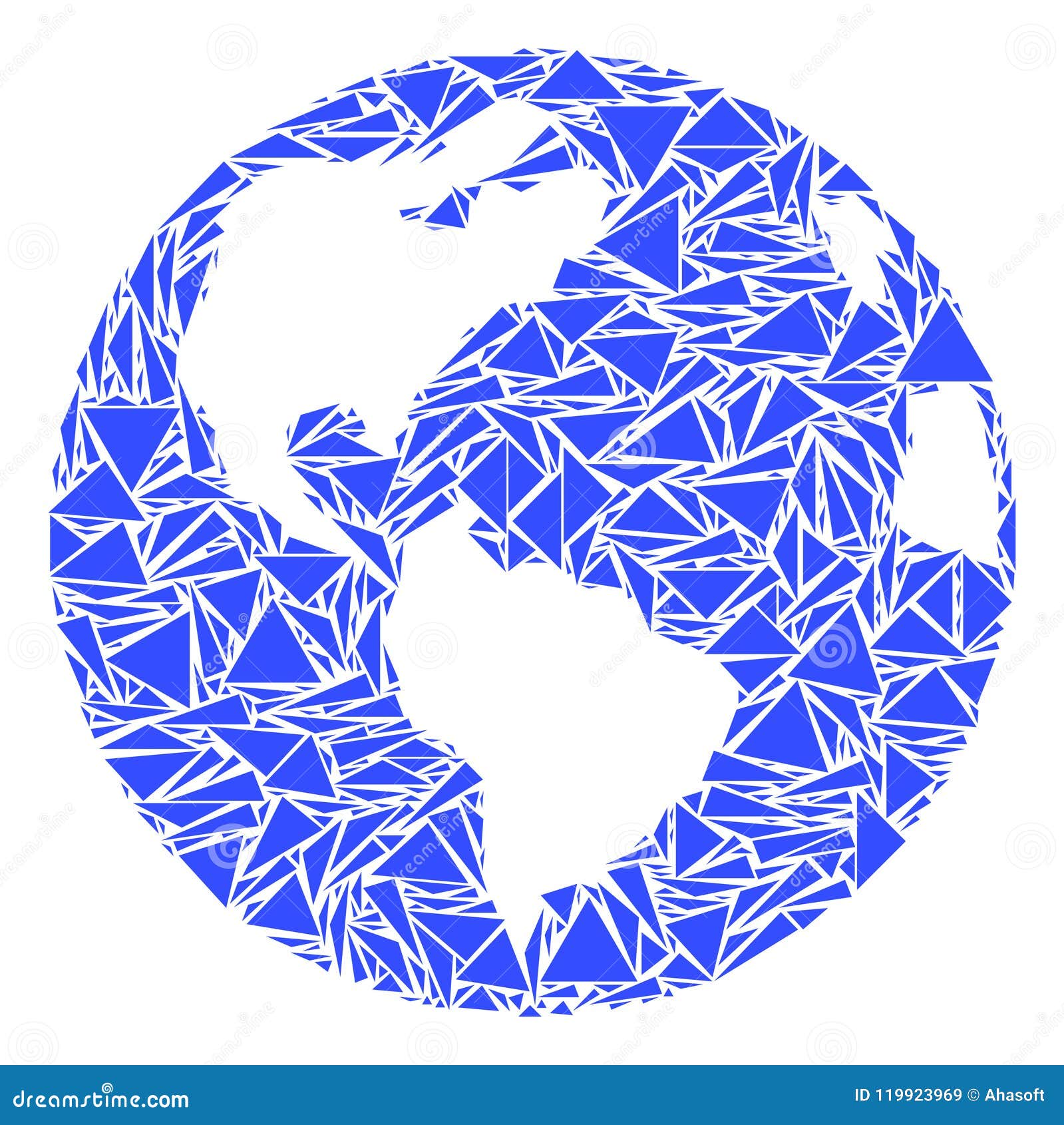 Earth Collage of Triangles stock vector. Illustration of geography ...