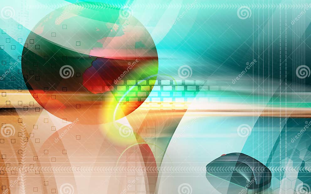 Earth and mouse stock illustration. Illustration of technology - 7549338