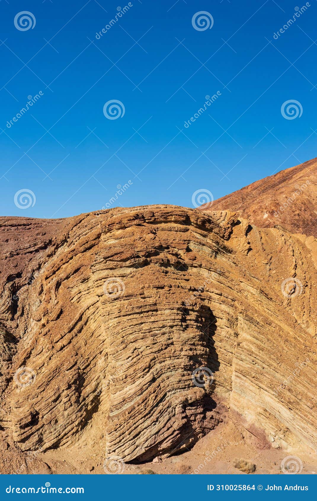 Earth Movement Vertical Layers of Rock Being Pushed Up Stock Photo ...
