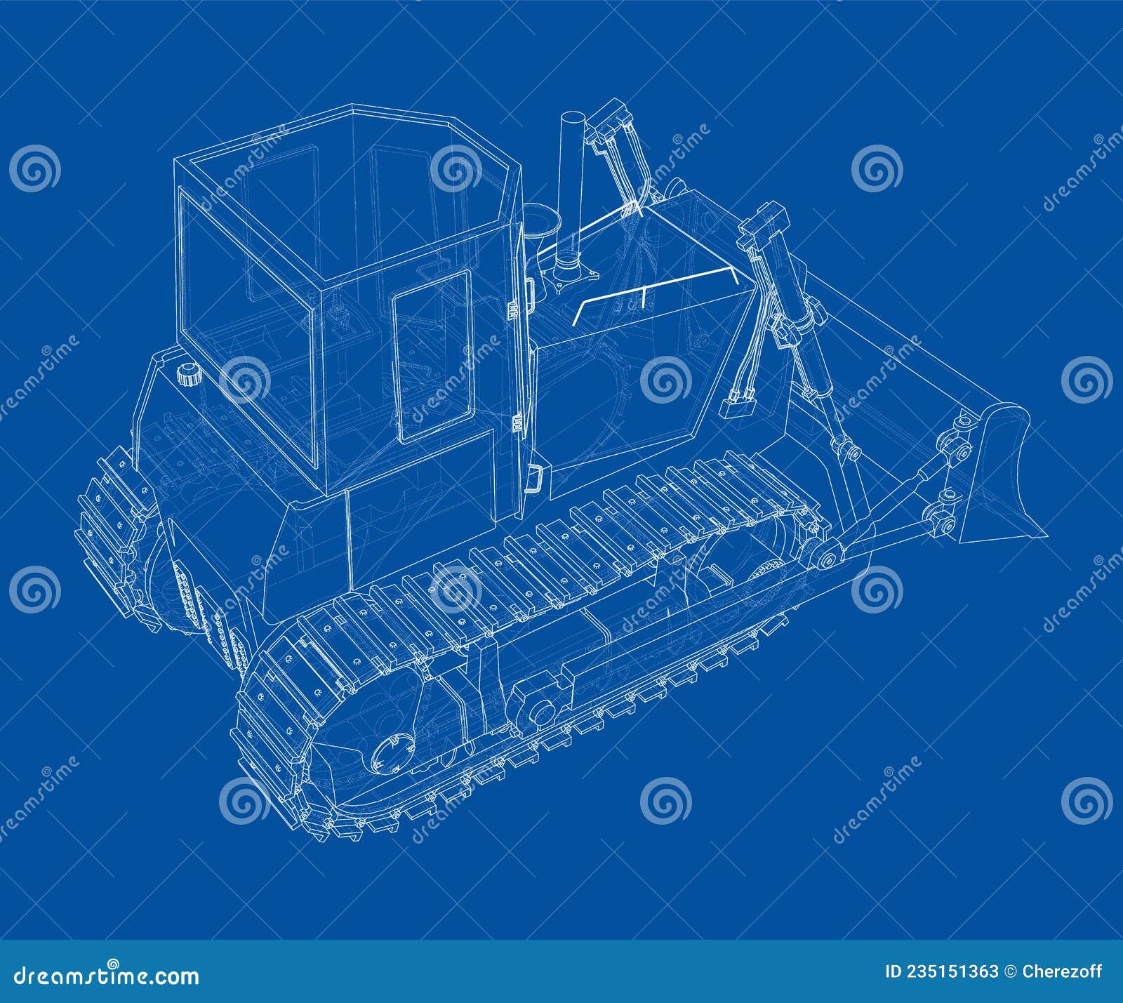 Earth Mover, Bulldozer. Vector Rendering of 3d Stock Vector ...